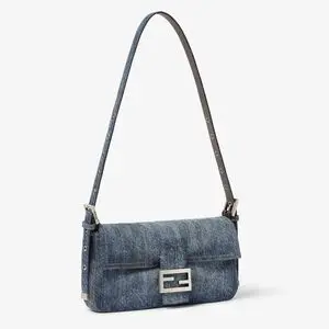 Fendi Baguette® 26424 Light Blue Denim Bag